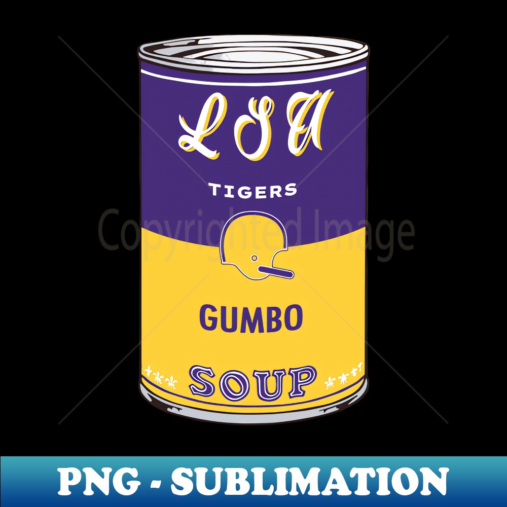LSU Tigers Soup Can - PNG Transparent Digital Download File - Inspire ...