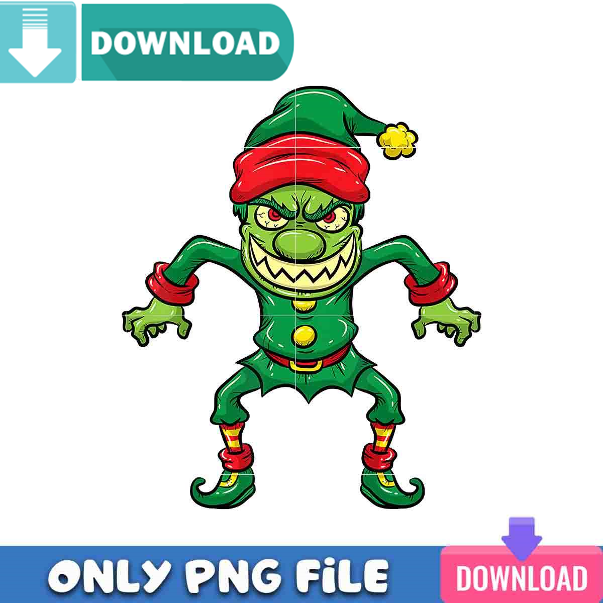 Angry Elf Funny PNG Best Files Sublimation Design Download | Inspire Uplift