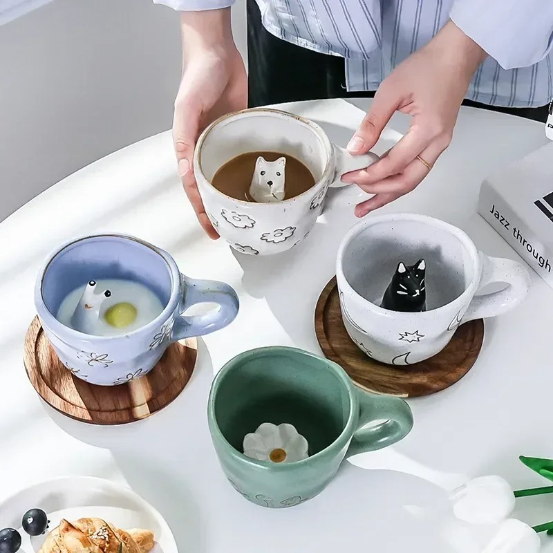 Unique Ceramic Mugs: Handmade, Funny Animal, 360ml Tea and C | Inspire ...