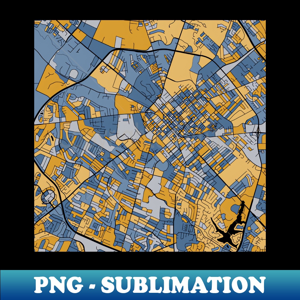 Lexington Map Pattern in Blue Gold - Premium PNG Sublimatio - Inspire ...