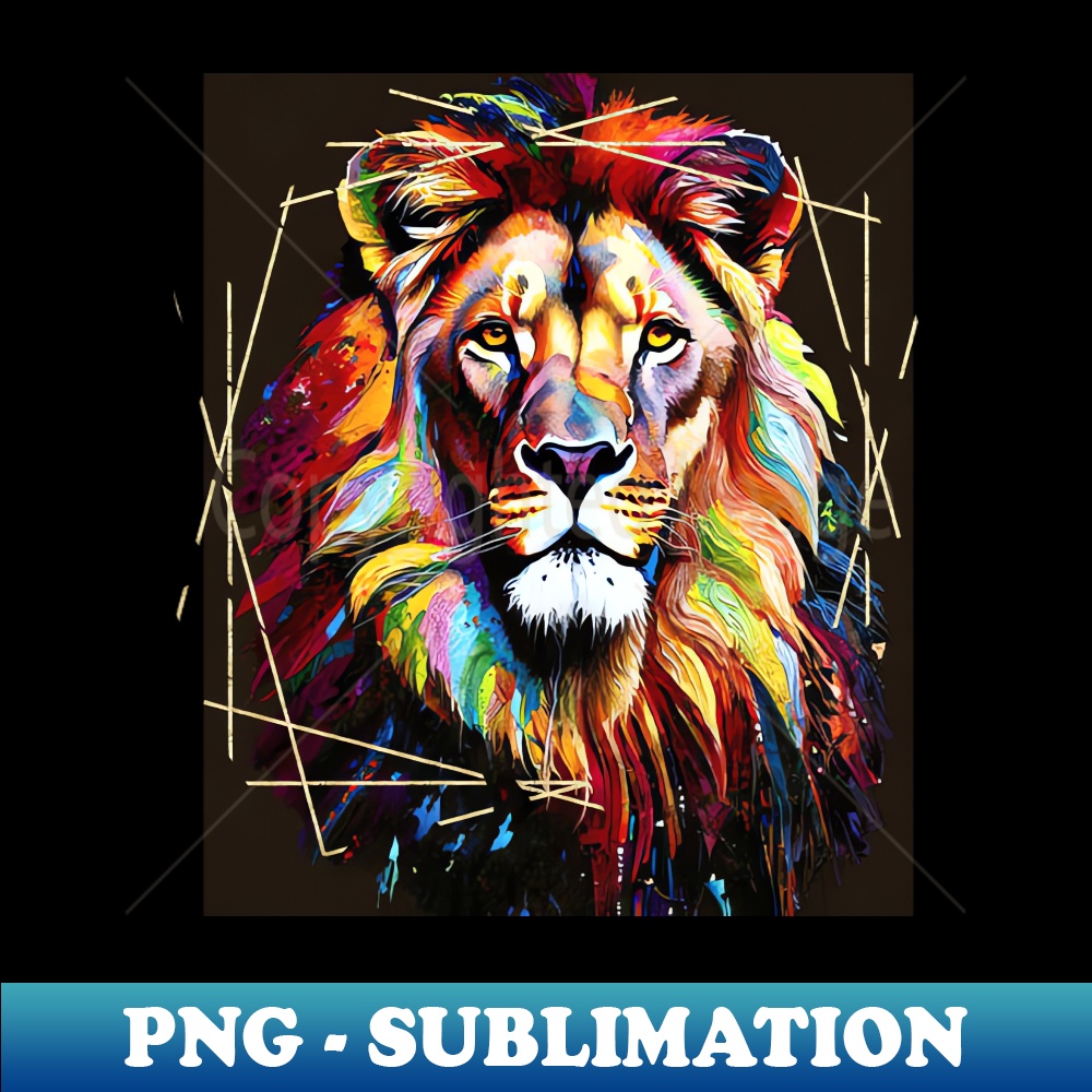Lion Color Painting framed in gold scratches - Exclusive Sub | Inspire ...