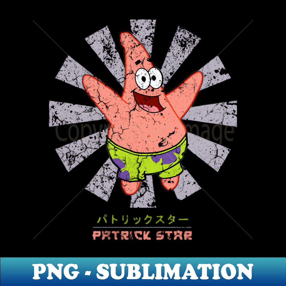 Patrick Star in Japanese Style - PNG Sublimation Digital Dow | Inspire ...