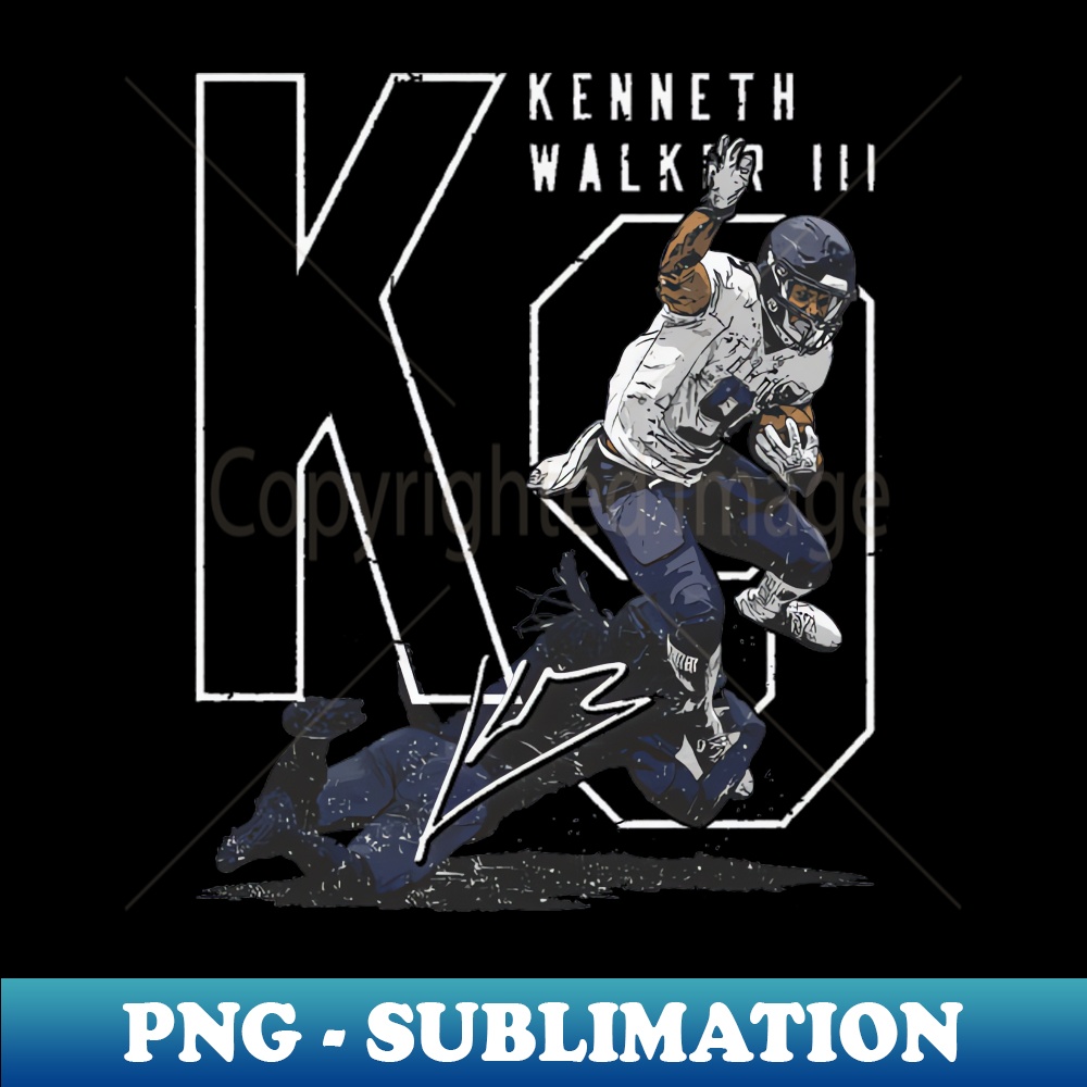 Kenneth Walker III Seattle Hurdle - Vintage Sublimation PNG | Inspire ...