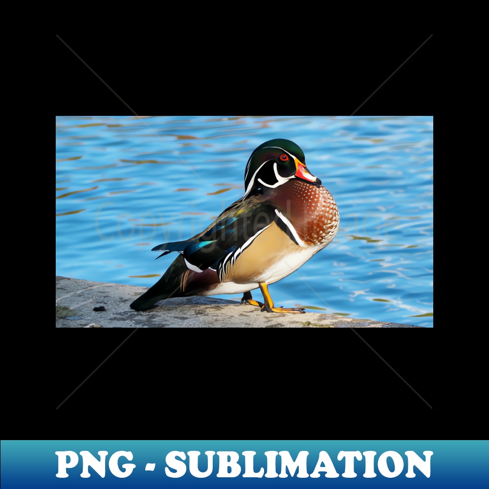 Wood Duck Posing Staring - PNG Transparent Sublimation Desig | Inspire ...