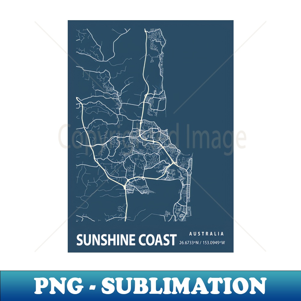 Sunshine Coast Blueprint Street Map Sunshine Coast Colour Ma | Inspire ...