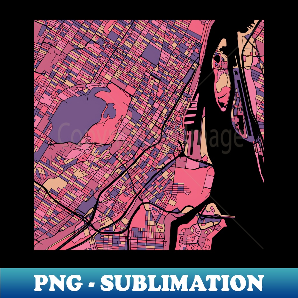 Montreal Map Pattern in Purple Pink - Exclusive Sublimation - Inspire ...