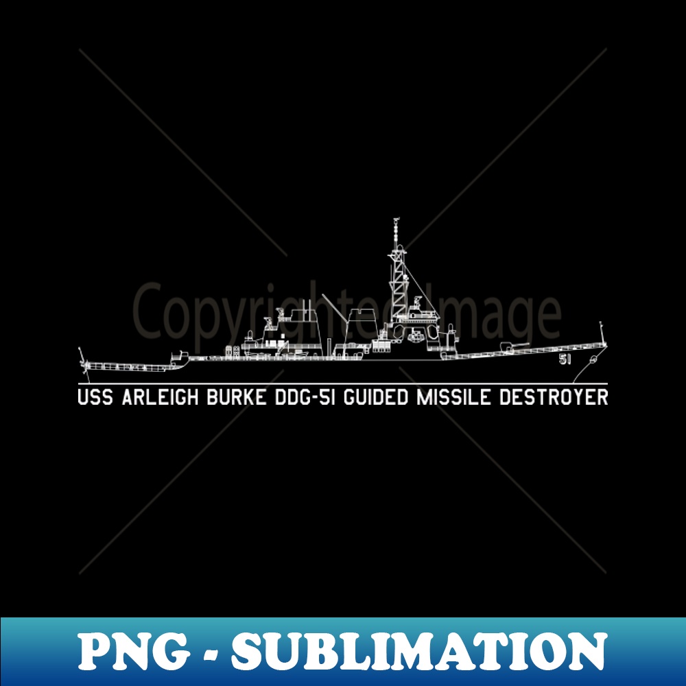 Arleigh Burke DDG-51 Guided Missile Destroyer Blueprint Sche | Inspire ...