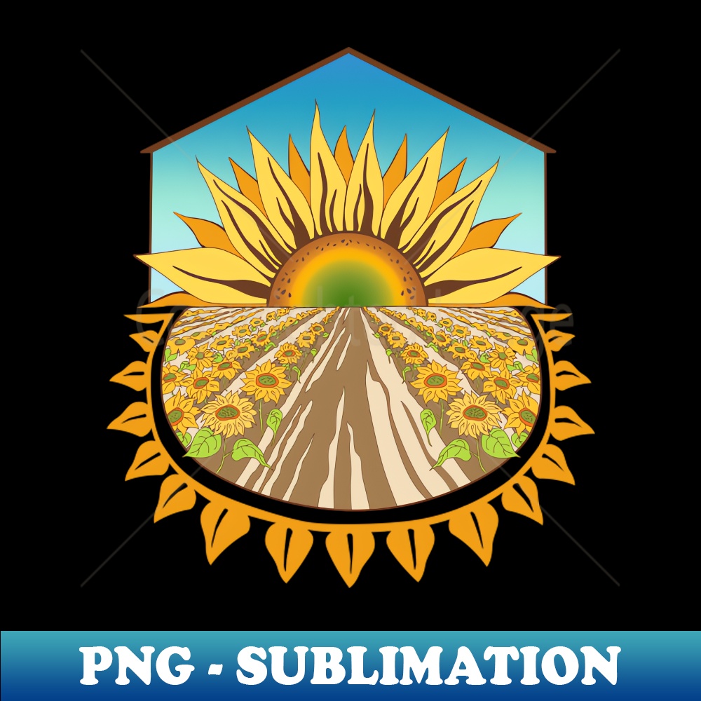 Sunflower Farm in Summer - Signature Sublimation PNG File - | Inspire ...