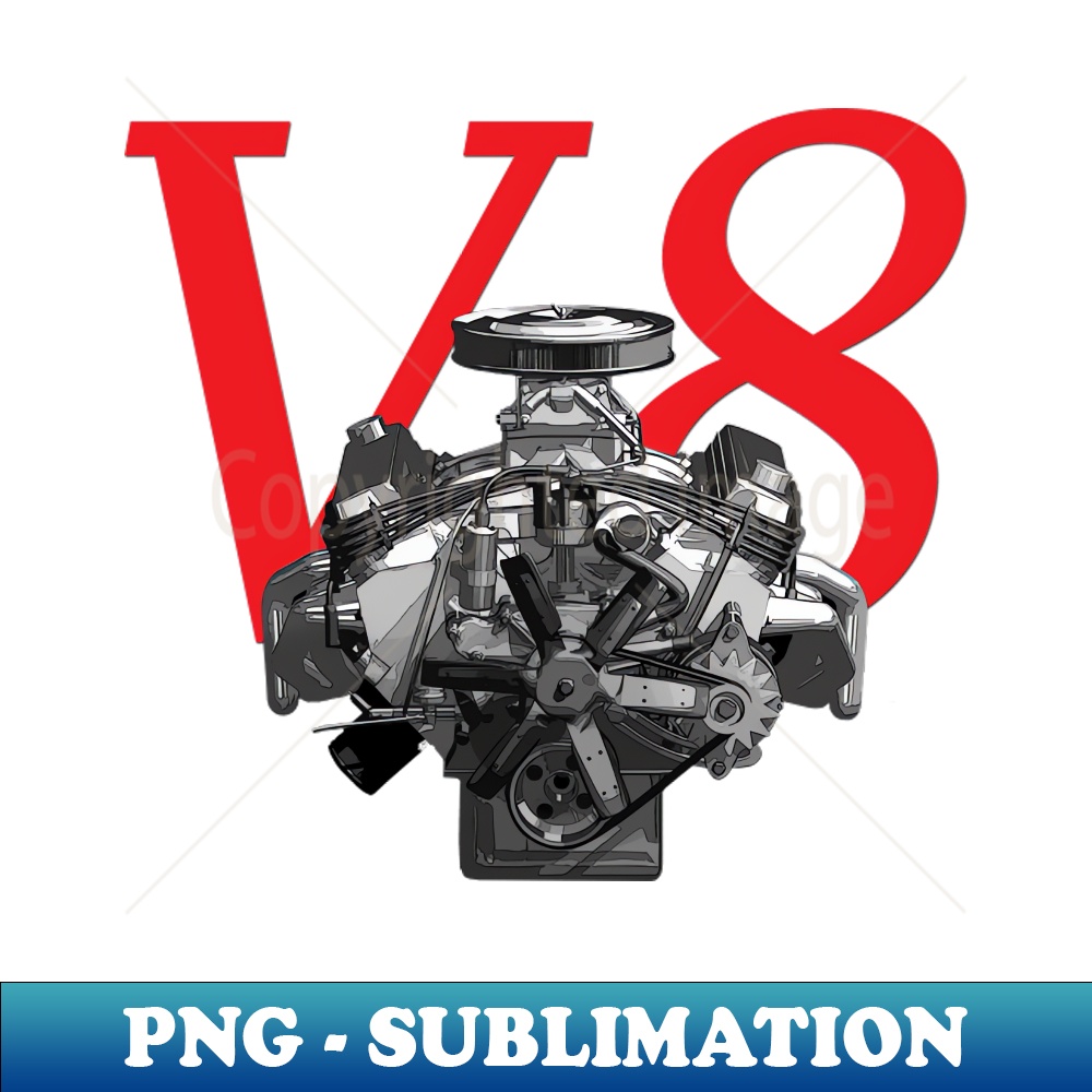 V8 Engine Muscle Car Big Block - Creative Sublimation PNG Do | Inspire ...