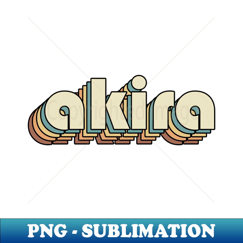 Akira Akira Retro Rainbow Typography Style 70s - Aesthetic - Inspire Uplift