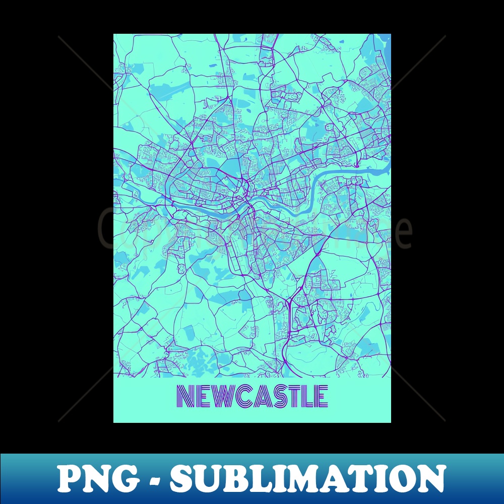 Newcastle - United Kingdom Galaxy City Map - Special Edition | Inspire ...