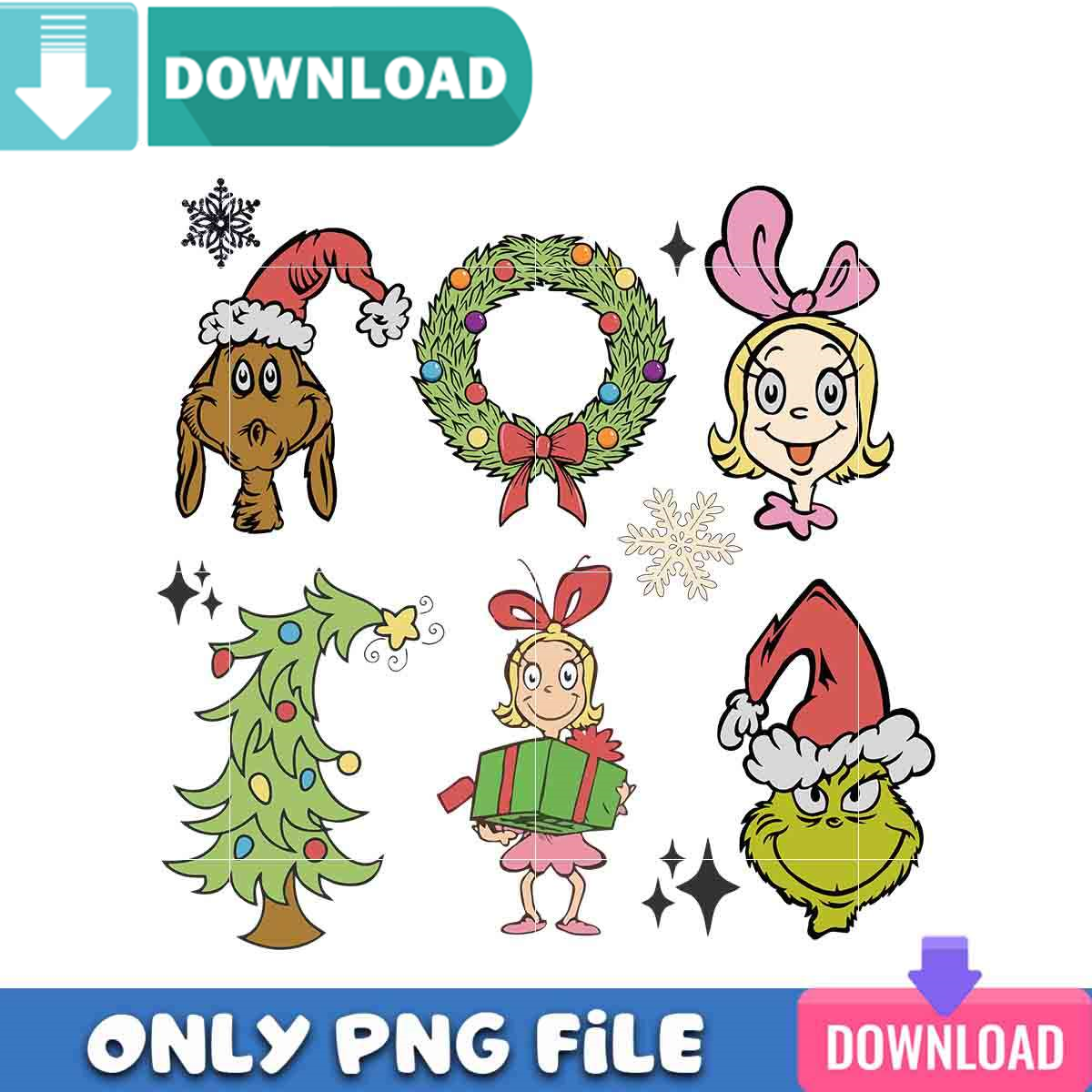 Grinch Sticker PNG Perfect Sublimation Design Download | Inspire Uplift