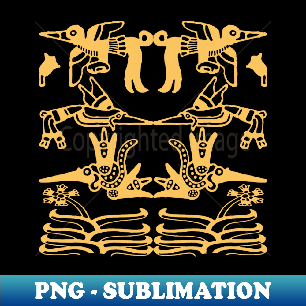 Ancient Mexico Aztec Tribal Pattern Hummingbirds and Aloe Su | Inspire ...