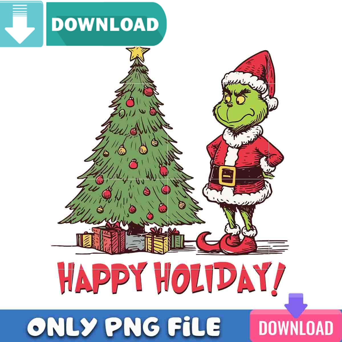 Happy Holiday Grinch Tree Png Best Files Design Download | Inspire Uplift