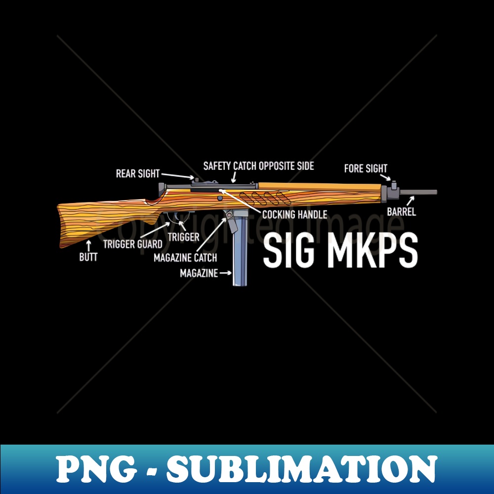 SIG MKMO MKPS German WW2 Submachine Gun Diagram Gift - Aesth - Inspire ...