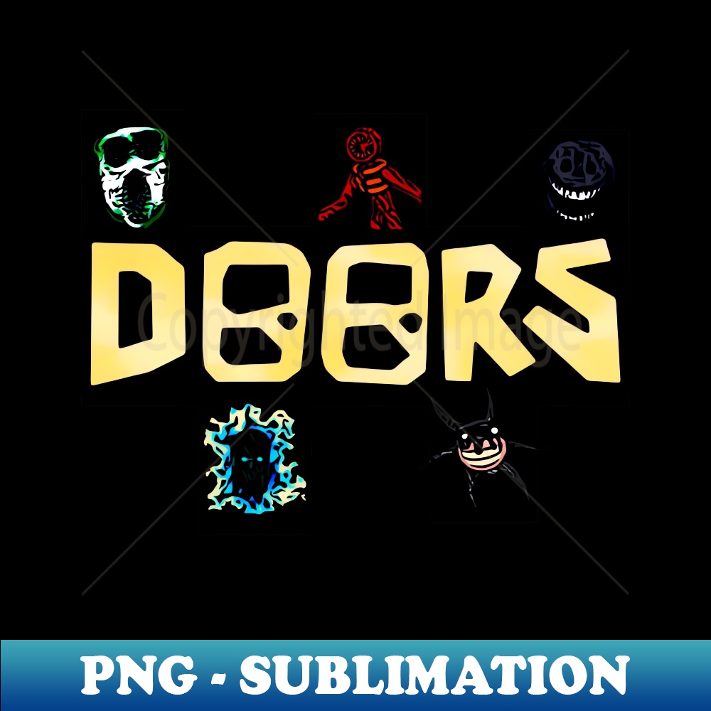 Doors Logo and Monsters - Instant PNG Sublimation Download - | Inspire ...