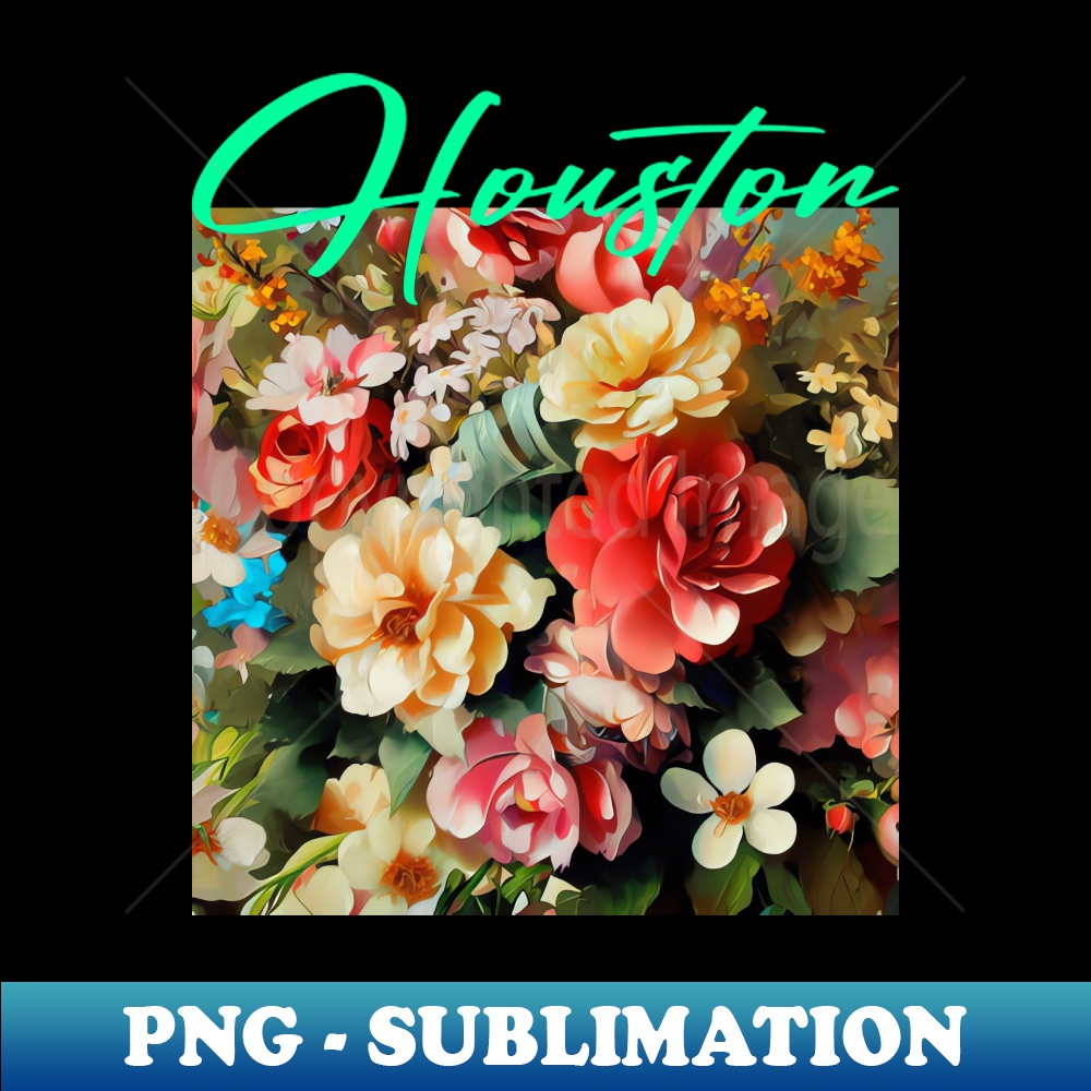 Houston Flower - PNG Transparent Sublimation Design - Stunni - Inspire Uplift
