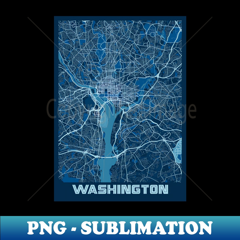Washington - United States Peace City Map - Digital Sublimat | Inspire ...