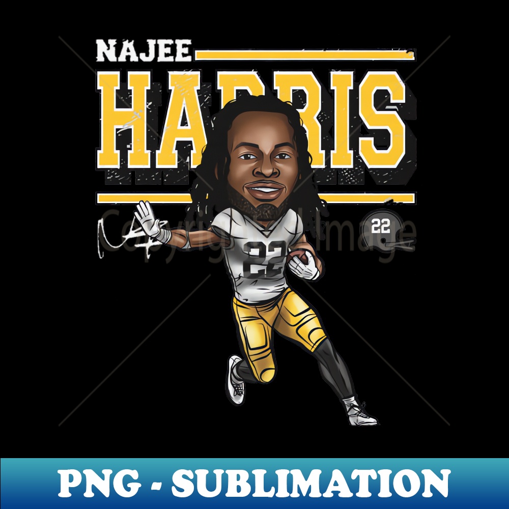 Najee Harris Pittsburgh Cartoon - PNG Transparent Digital Do | Inspire ...