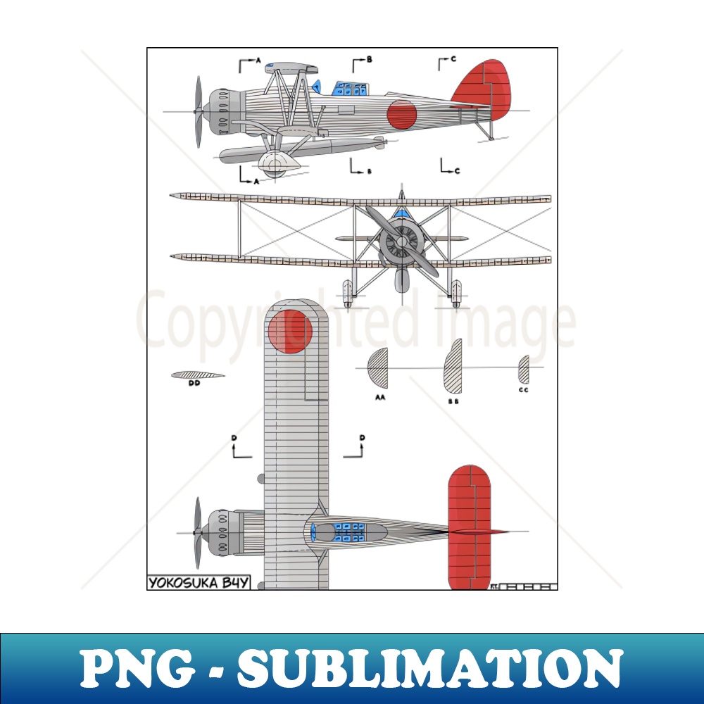 Yokosuka B4Y Japanese WW2 Biplane Torpedo Bomber Plane Diagr | Inspire ...