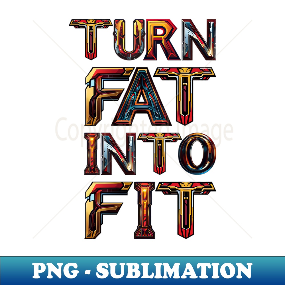 Turn Fat Into Fit - PNG Transparent Digital Download File fo | Inspire ...