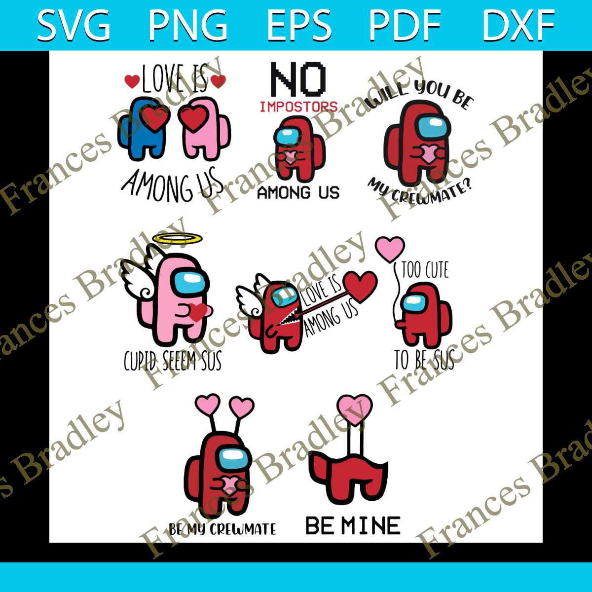 Valentine Among Us Svg Bundle, Valentine Svg, Valentine Impo | Inspire ...