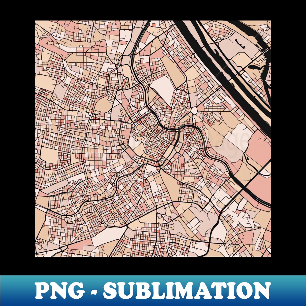 Vienna Map Pattern in Soft Pink Pastels - PNG Transparent Su - Inspire ...