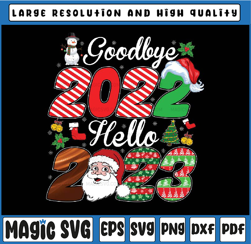 Goodbye 2022 Hello 2023 Funny Happy New Year Family Matching | Inspire ...