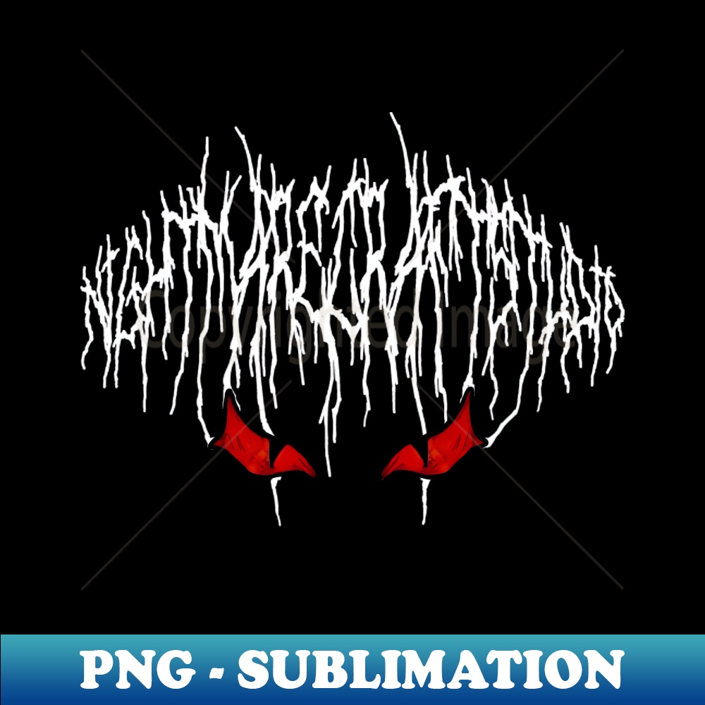 NightmareCraftStudio Black Metal Logo White - Aesthetic Subl - Inspire ...