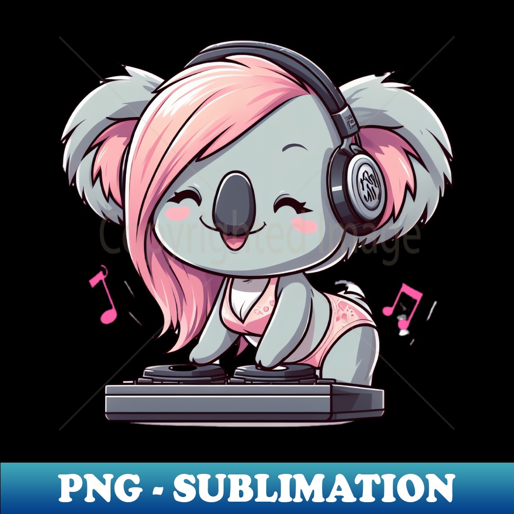 Cute Koala DJ House Music Lover - Signature Sublimation PNG | Inspire ...