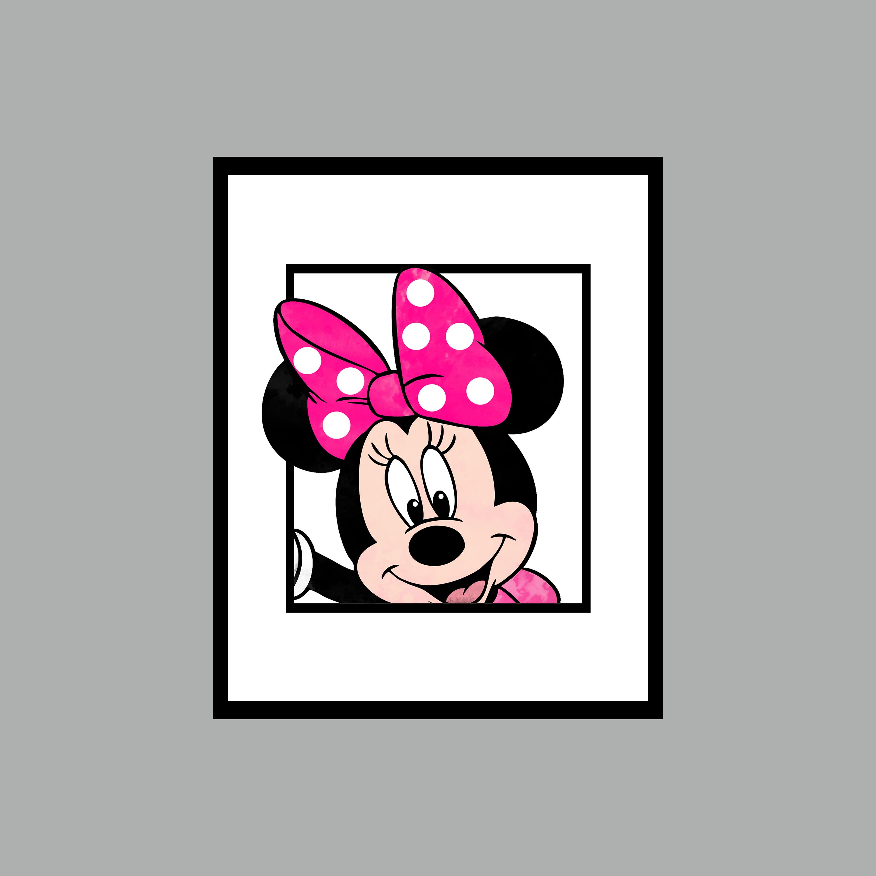 Minnie Mouse Disney Art Print Digital Files decor nursery ro | Inspire ...