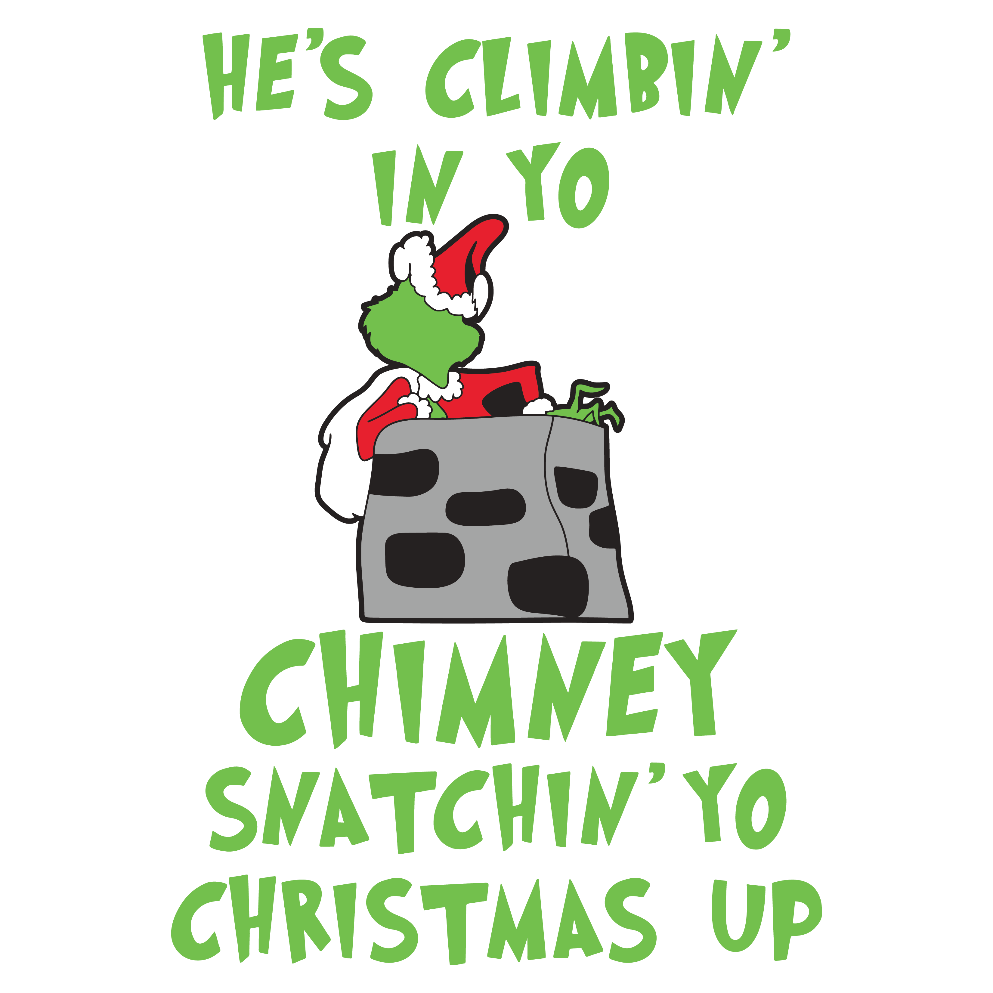 The Grinch Climbing In Chimney Png, Grinch christmas Png, Ch | Inspire ...