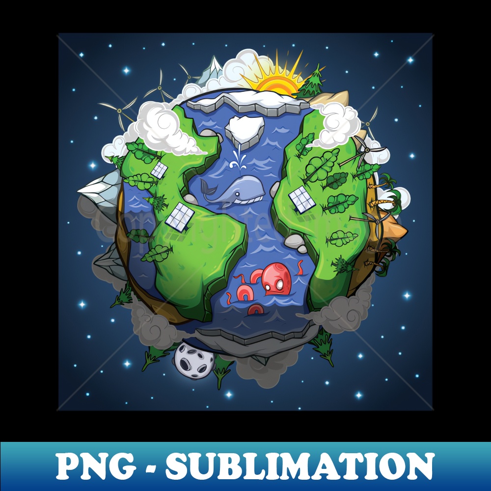 Planet Earth Earth Day - Premium Sublimation Digital Downloa - Inspire ...