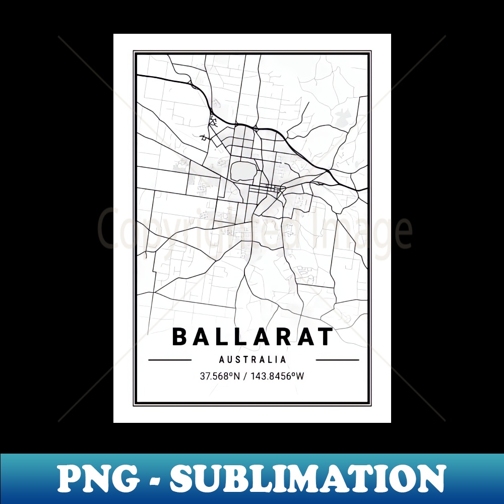 Ballarat Light City Map - Stylish Sublimation Digital Downlo - Inspire ...