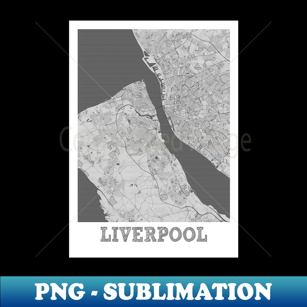 Liverpool Pencil Map Print Liverpool City Pencil Street Map | Inspire ...