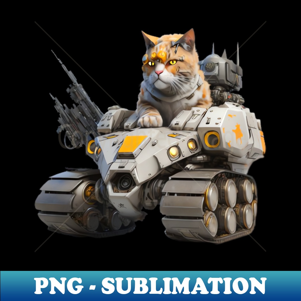 Mech Cat v02 - Retro PNG Sublimation Digital Download - Perf - Inspire ...