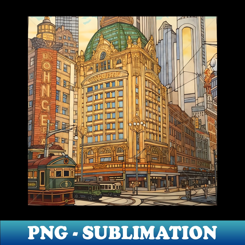 Dallas city drawing - Artistic Sublimation Digital File - Pe | Inspire ...