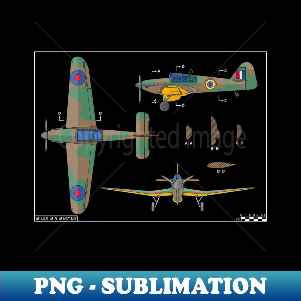 Miles M9 Master British WW2 Advanced Trainer Aircraft Diagra | Inspire ...