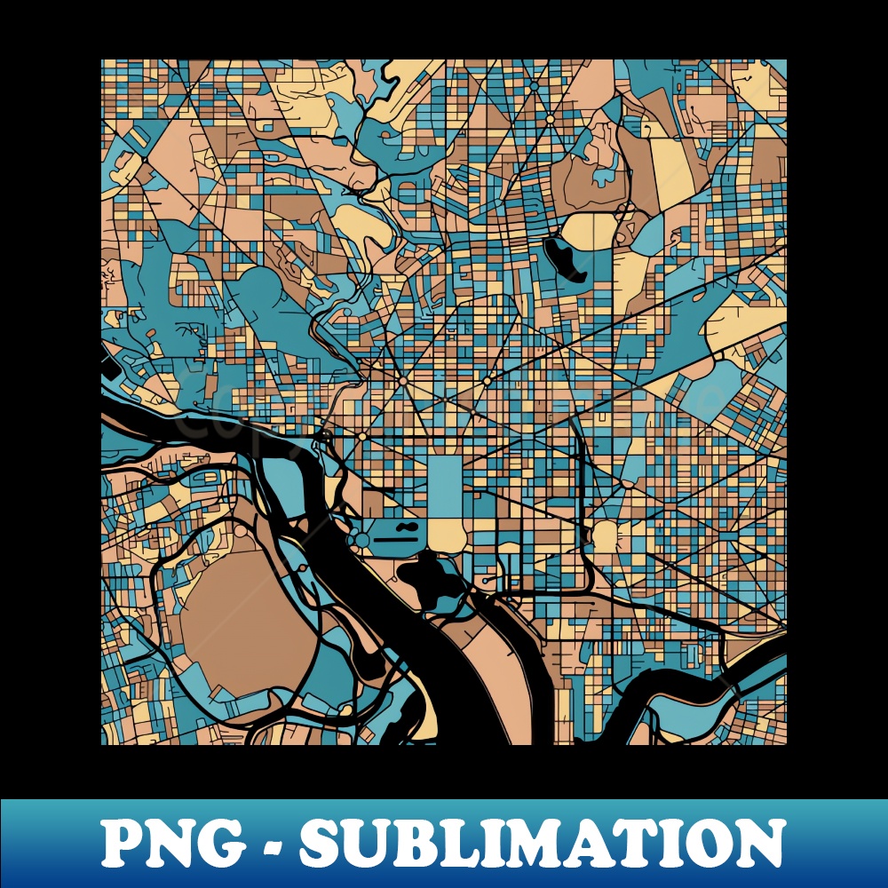 Washington Map Pattern in Mid Century Pastel - Stylish Subli | Inspire ...