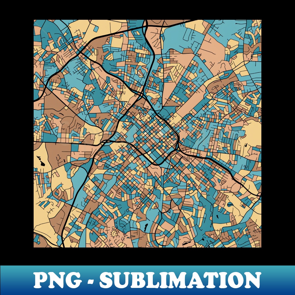 Charlotte Map Pattern in Mid Century Pastel - High-Resolutio | Inspire ...