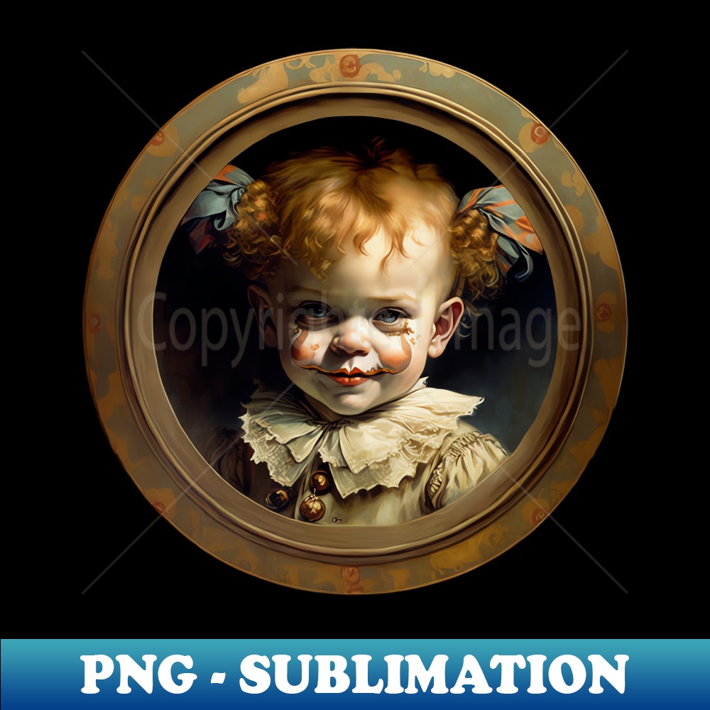 Classical Little Creepy Cute Clown Girl - Artistic Sublimati | Inspire Uplift