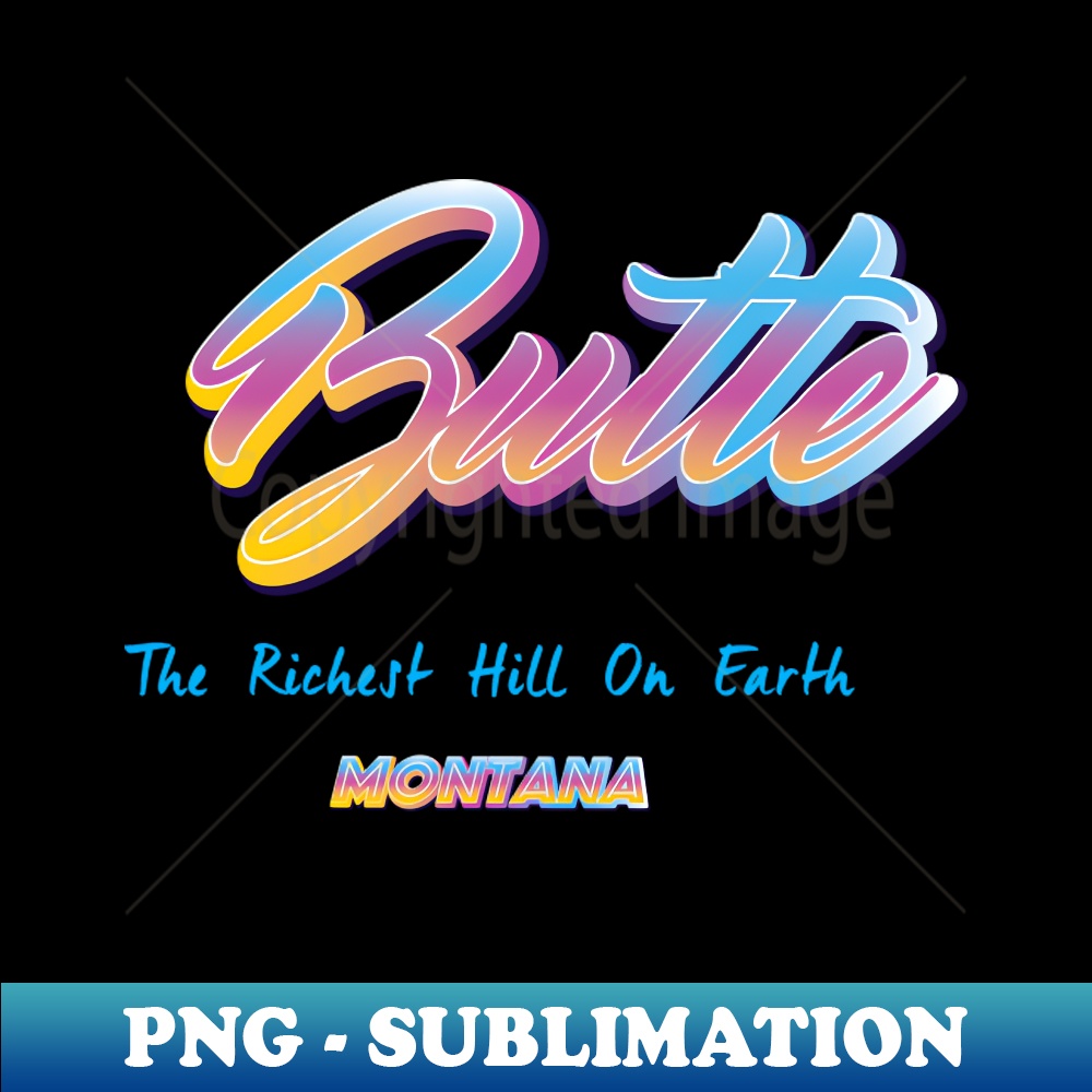 Butte Montana - PNG Transparent Digital Download File for Su - Inspire ...