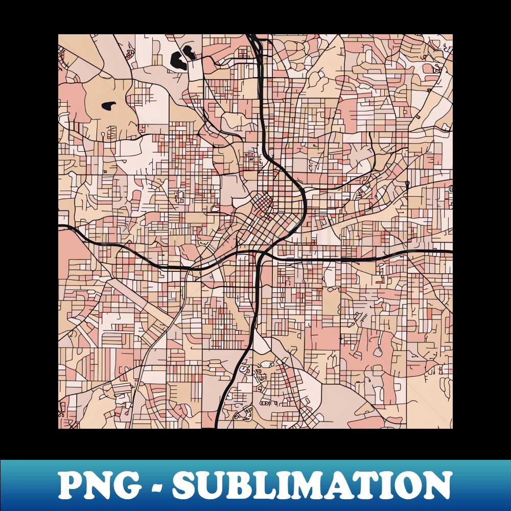Atlanta Map Pattern in Soft Pink Pastels - High-Resolution P - Inspire ...
