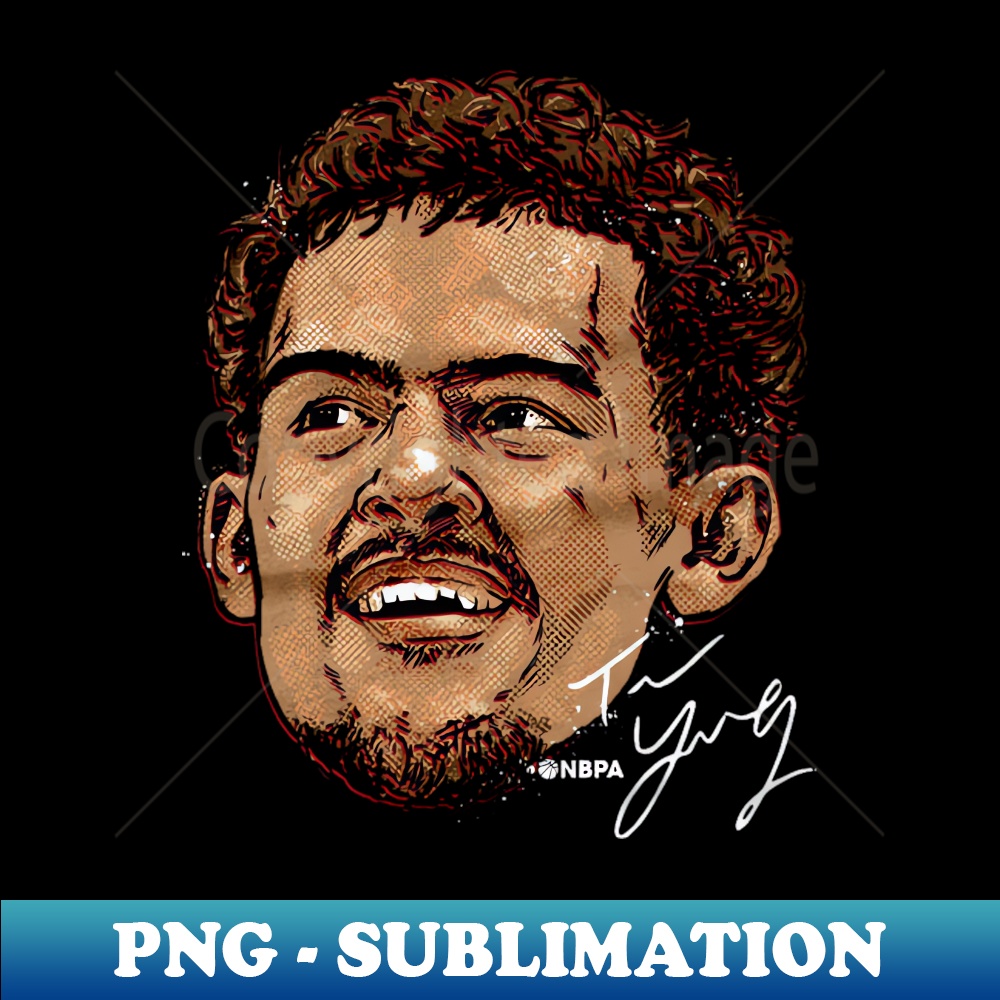 Trae Young Atlanta Smile - PNG Transparent Sublimation Desig | Inspire ...