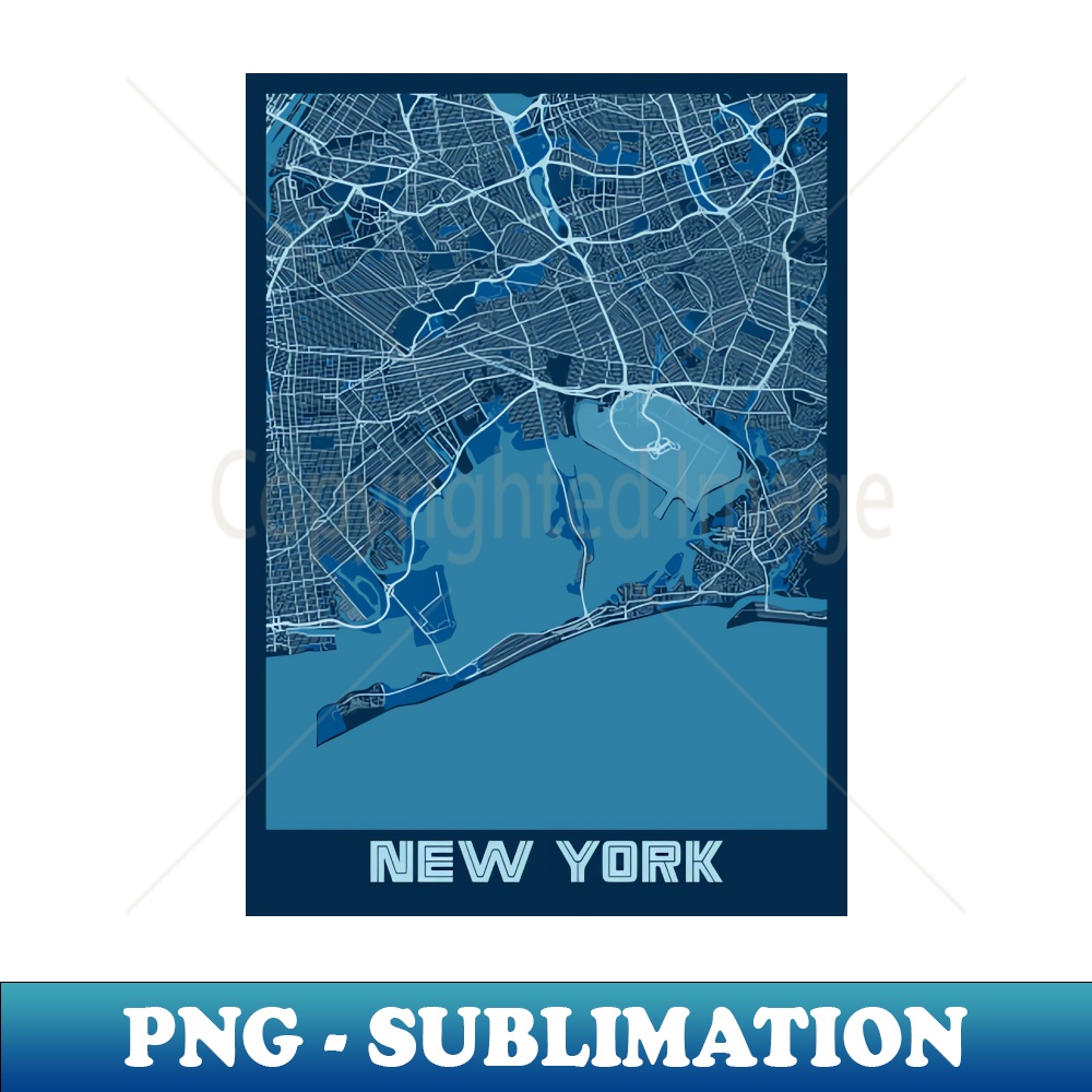 New York - United States Peace City Map - Unique Sublimation - Inspire ...