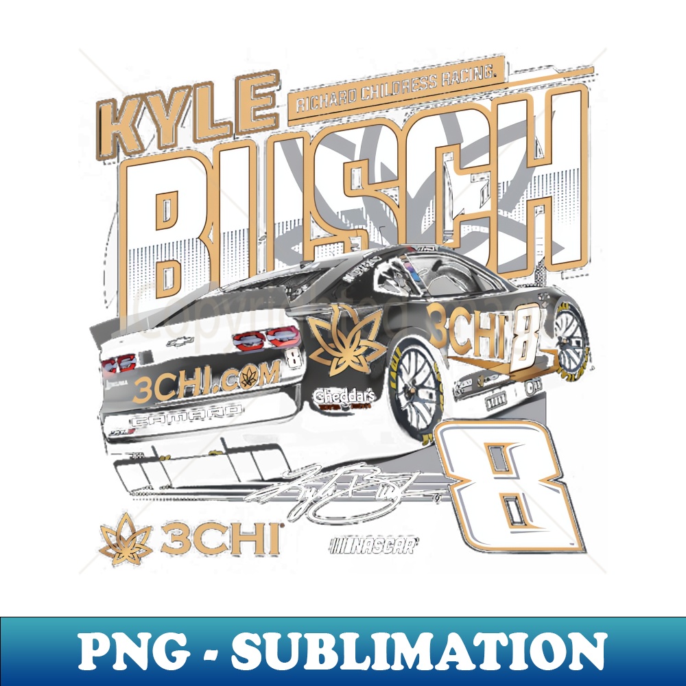 Kyle Busch 3CHI Speed - Signature Sublimation PNG File - Per | Inspire ...