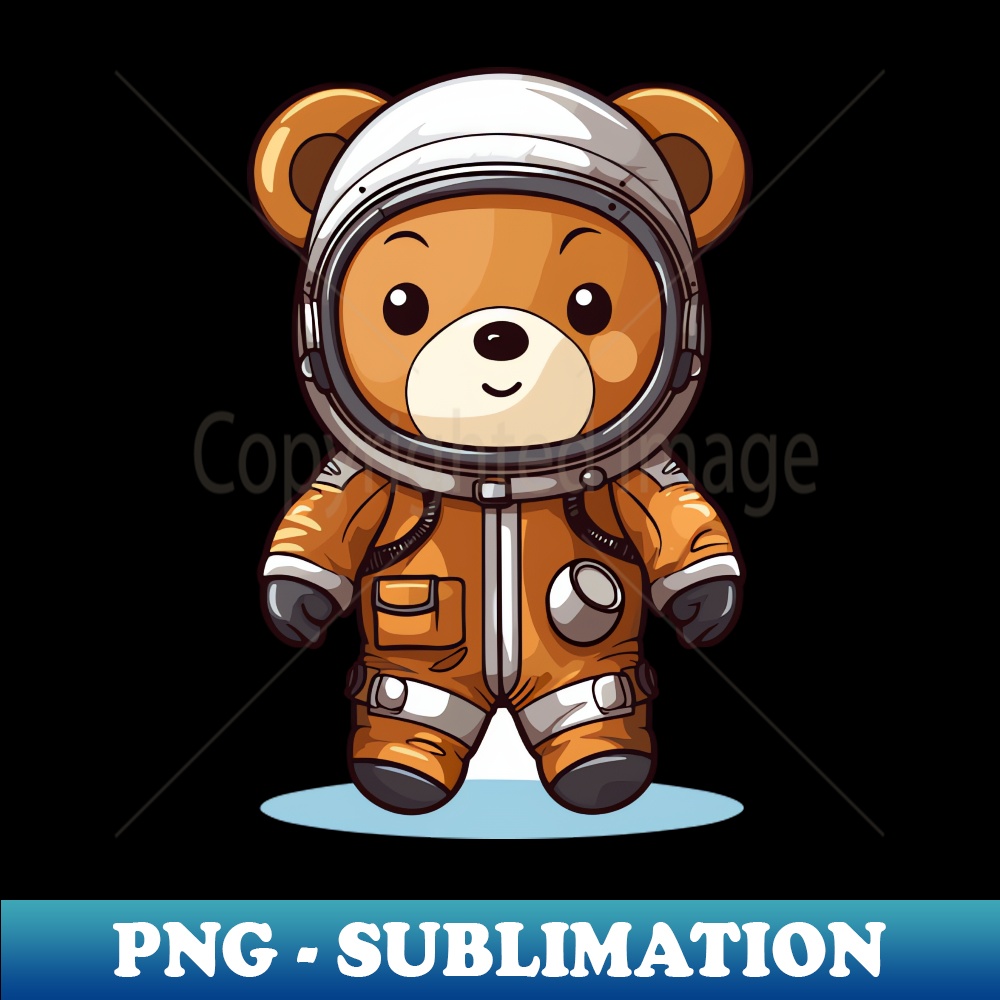 Astro Bear - Retro PNG Sublimation Digital Download - Perfec | Inspire Uplift