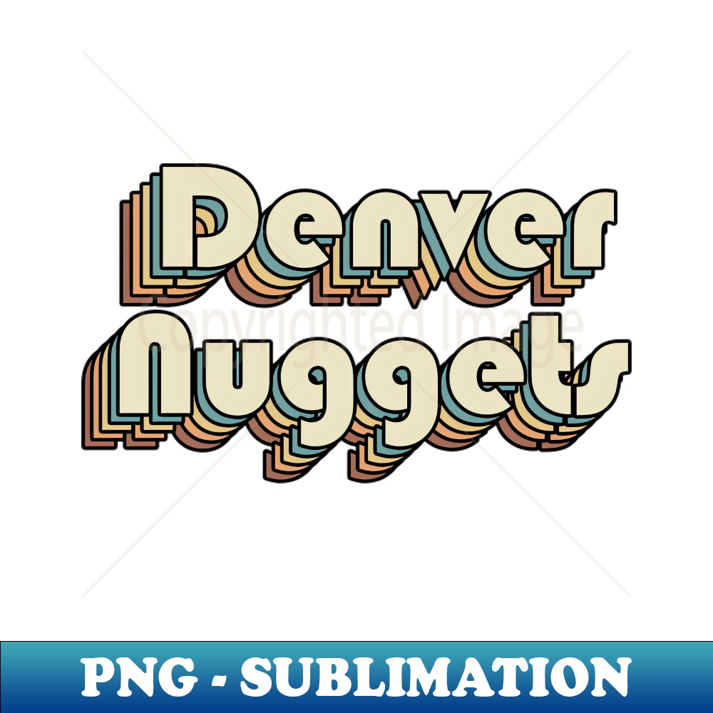 Denver Nuggets Denver Nuggets Retro Rainbow Typography Styl | Inspire ...