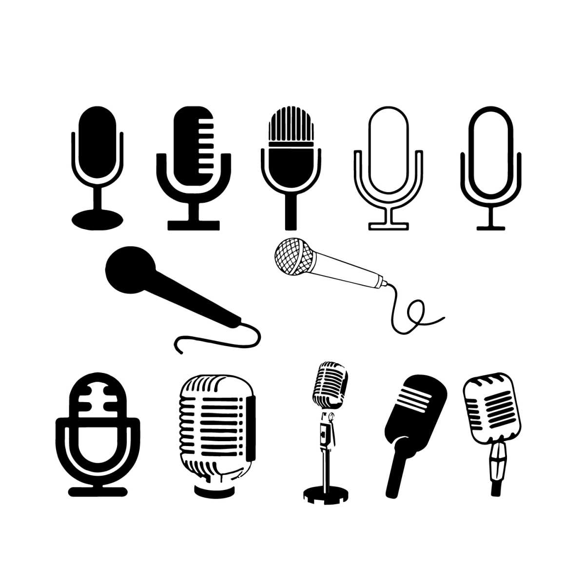 Radio Microphone Svg | Inspire Uplift