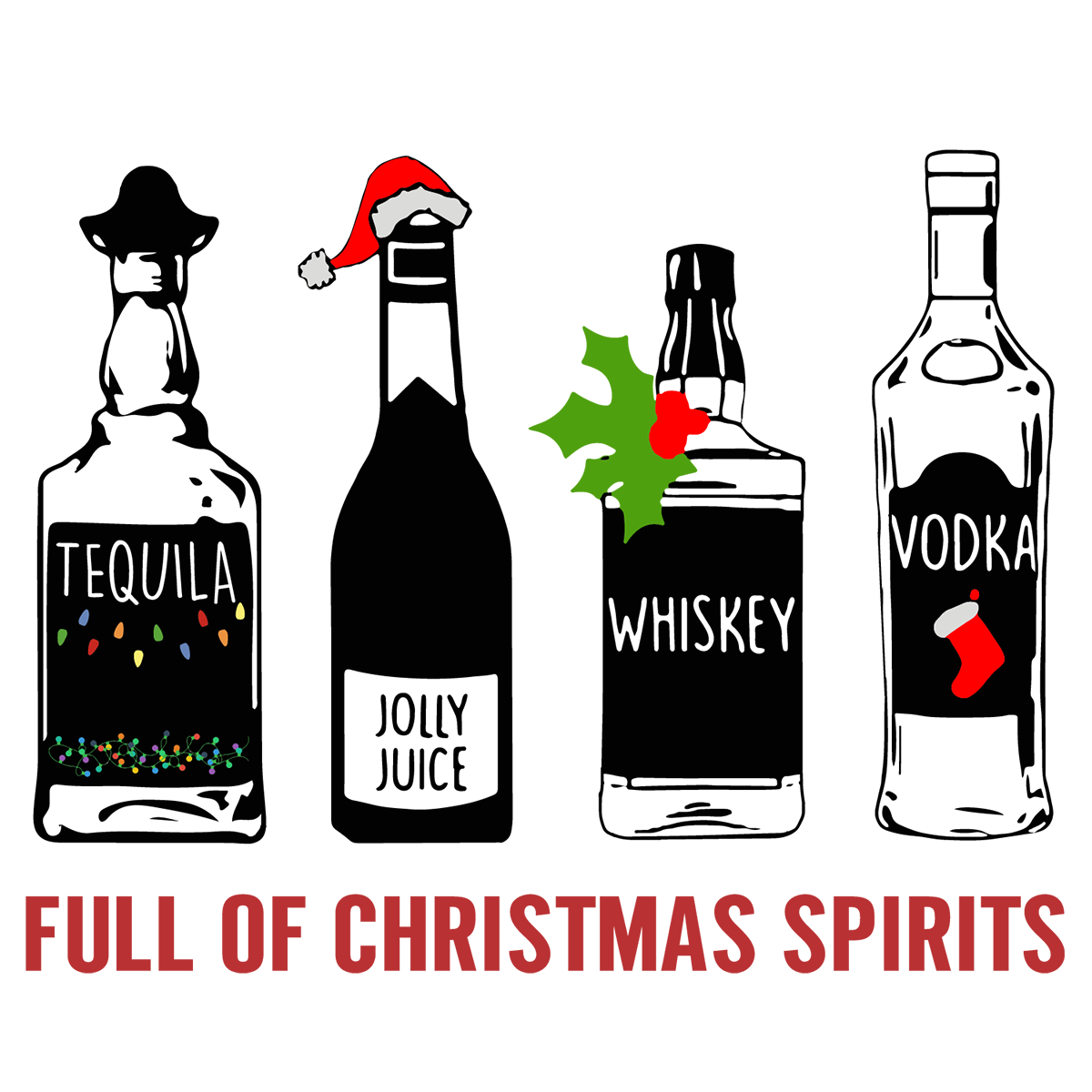 Full Of Christmas Spirits Svg, Christmas Svg, Xmas Svg, Merr - Inspire ...